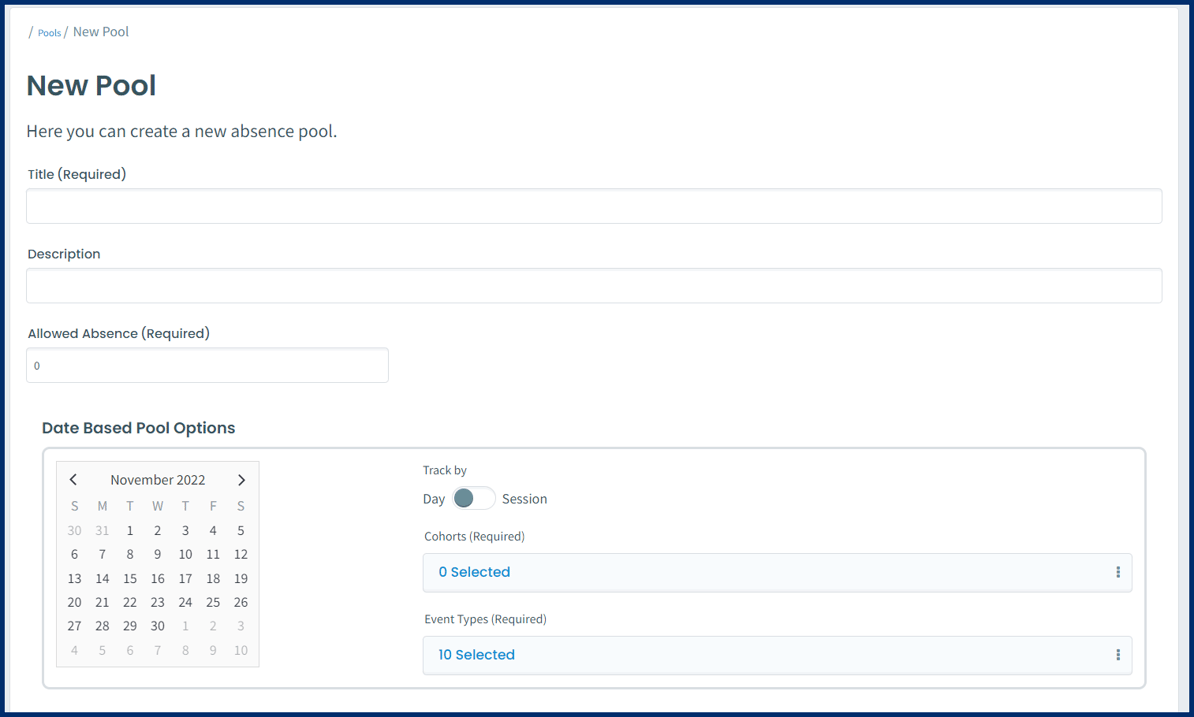 Absence Management Setup
